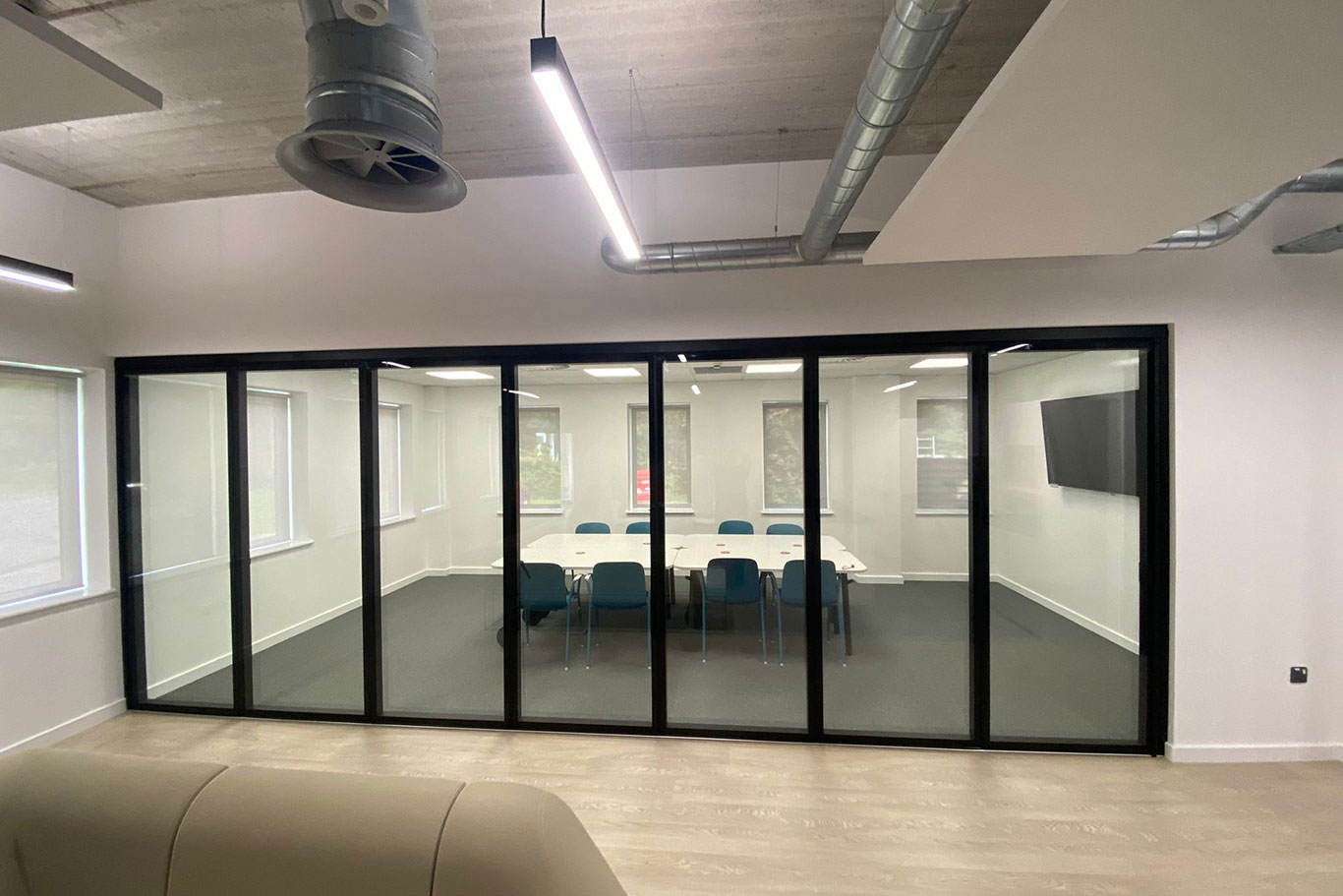 Quality Fully Glazed Partitions | A Door Additions